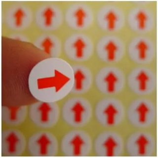 Red Arrow Sticker Mistake Defectives Marking for Pointing Rework Label ...