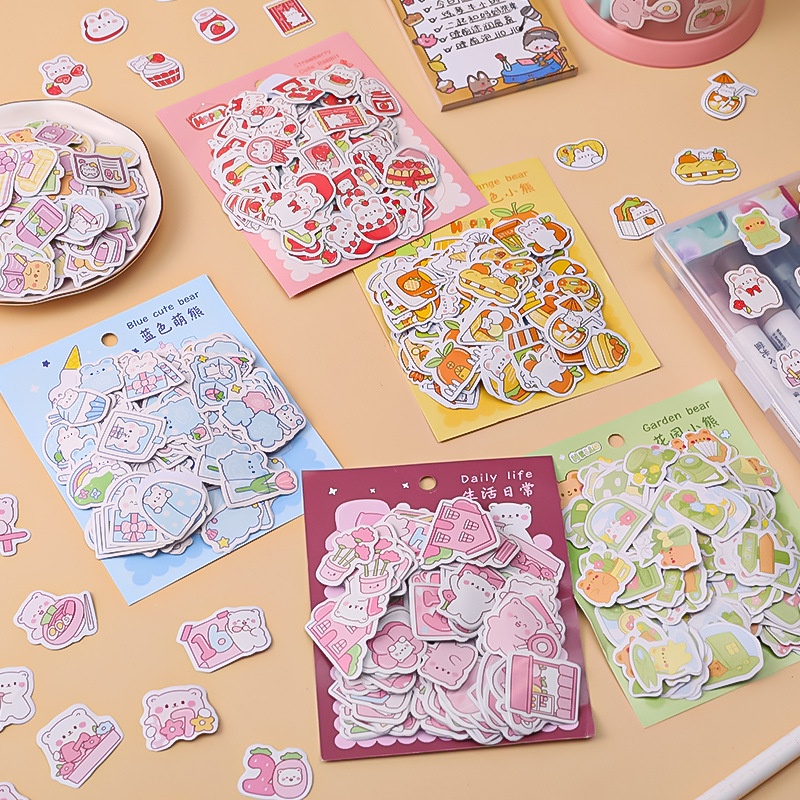 Cute Creative Animals Sticker Theme Style Cute Cartoon Sticker Student ...