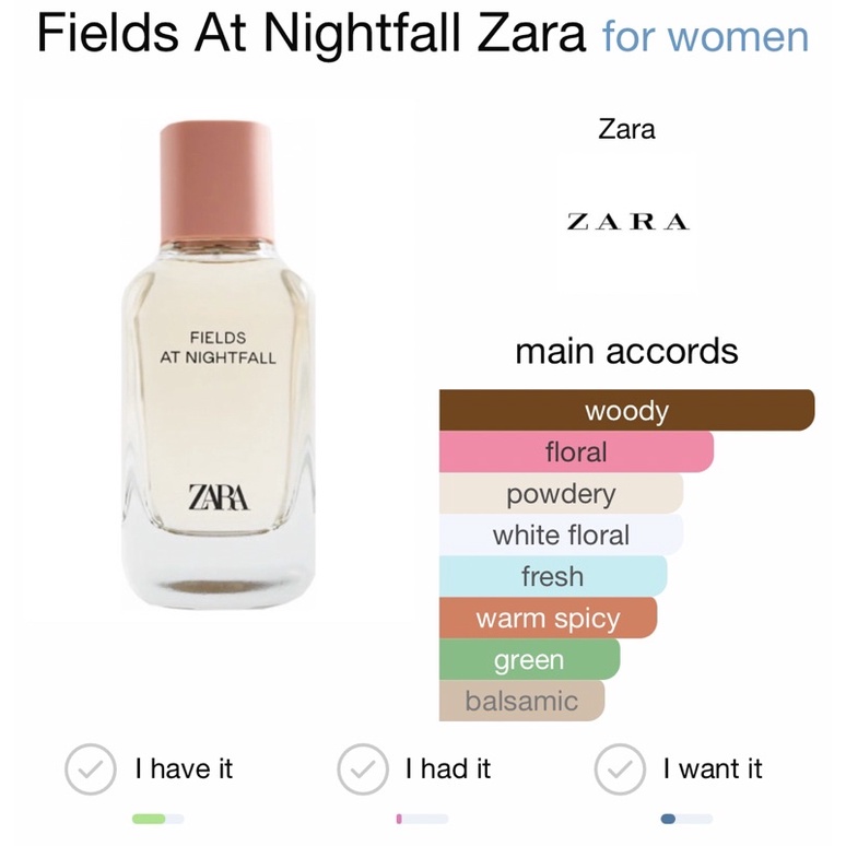 Original 💯 Zara Field At Nightfall decant/ sample / travel spray ...