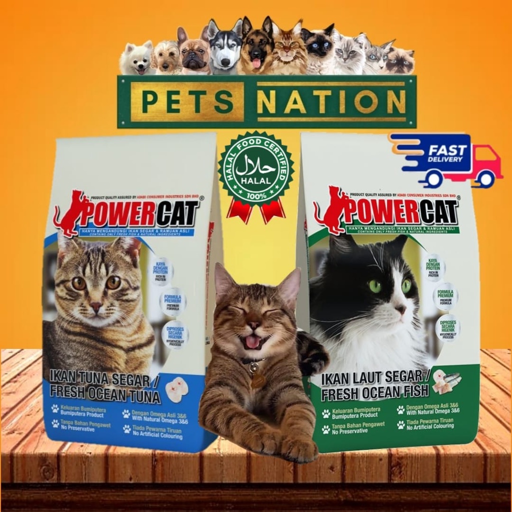 POWERCAT Dry Cat food Fresh Ocean Fish / Tuna 7KG | Shopee Malaysia