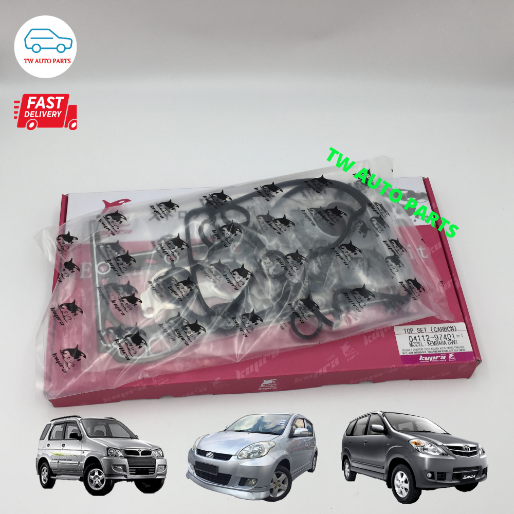 TOP SET OVERHAUL GASKET KIT (JAPAN) FOR PERODUA KEMBARA DVVT 1.3/ MYVI ...