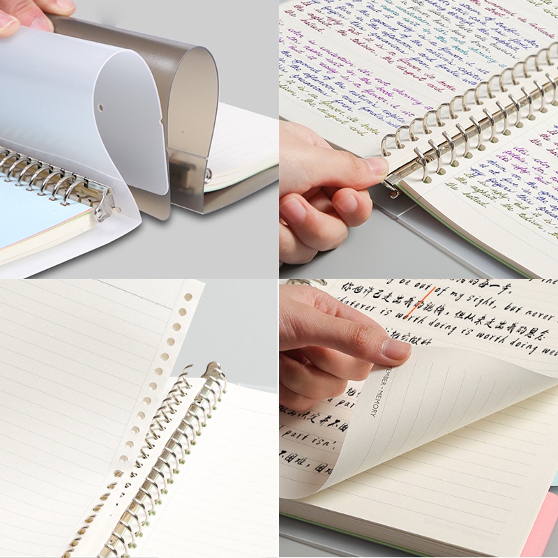 Loose Leaf Notebook A4/B5/A5 Replaceable refill planner Bullet journal ...