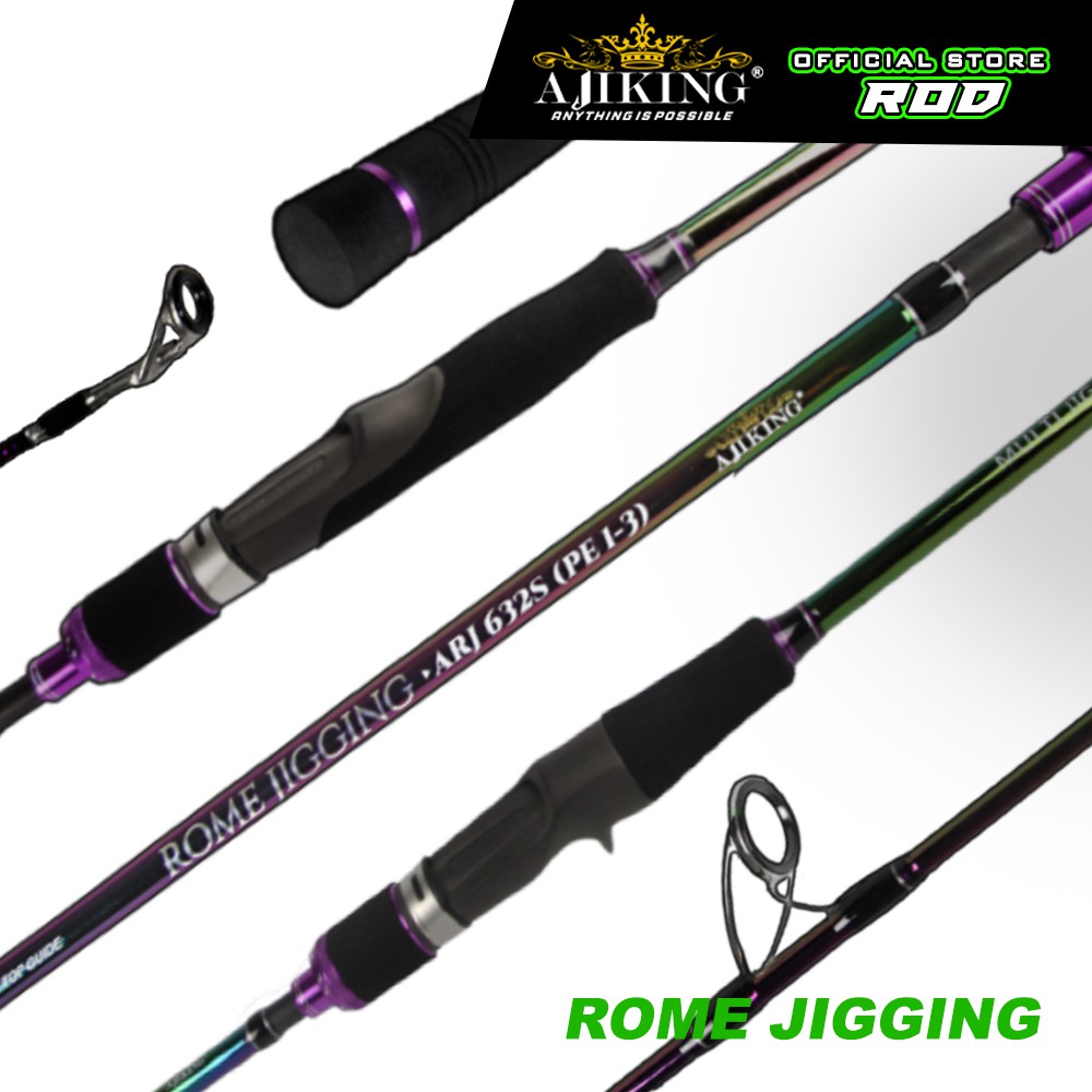Ajiking Rome Jigging Spinning Casting Fishing Rod Butt Joint Freshwater Saltwater (6'0ft-6'3ft ...