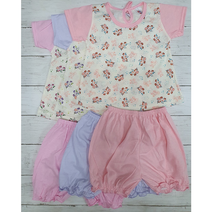 🌹🎠3 Set Baby Girl Clothing Baju Bayi Perempuan 6m+-18m+ 3 Pasang baby ...