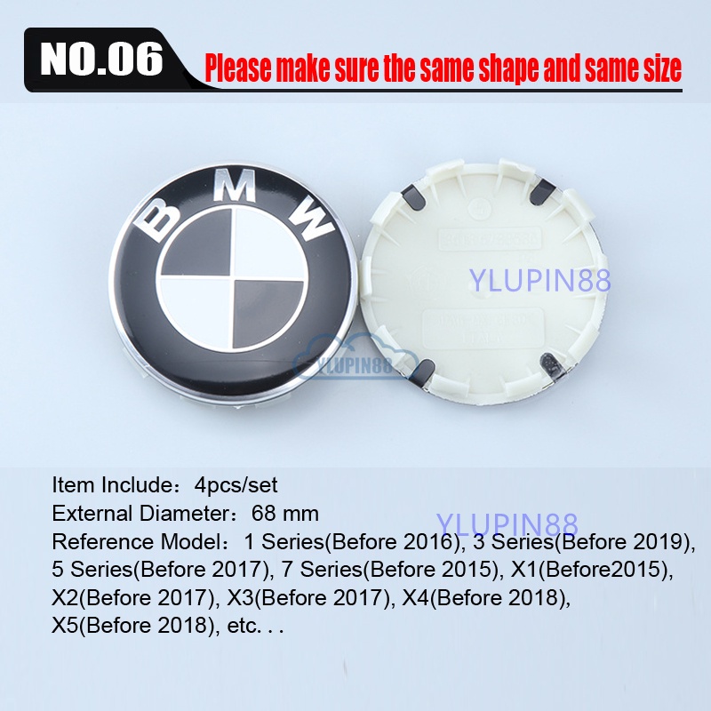 Car Wheel Center Rim Cap Cover 56 60 68mm Auto Emblem Badge Wheels Trim ...