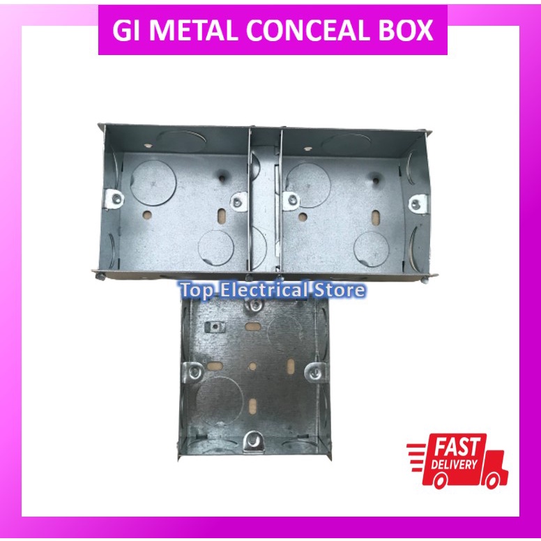 CONCEAL METAL BOX GI 3X3 3X7 STEEL BOX | Shopee Malaysia