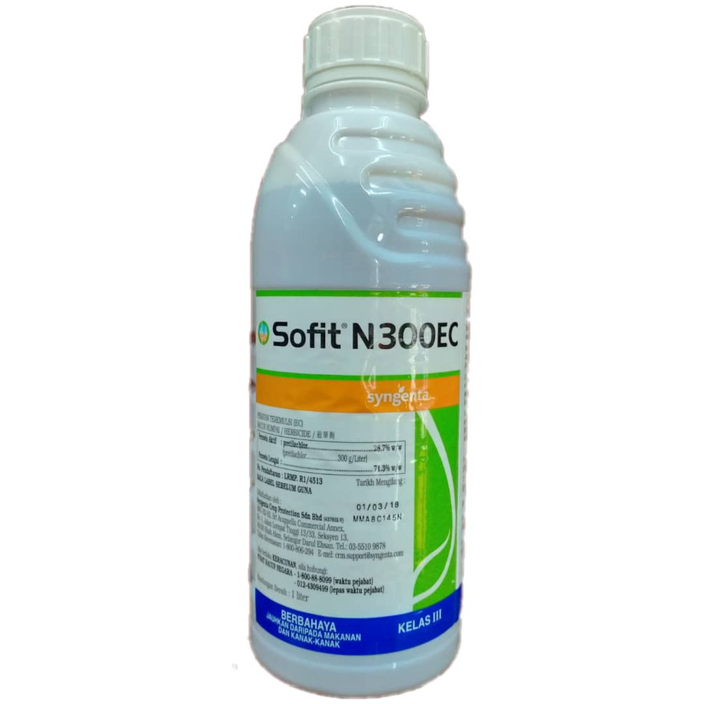 1L Sofit N 300EC Syngenta Pretilachlor 28.7% Racun Rumput Padi | Shopee ...