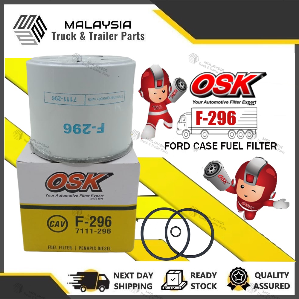 OSK F-296 FUEL FILTER TRACTOR FORD 5000 DIESEL FILTER F-5000 (7111-296 ...