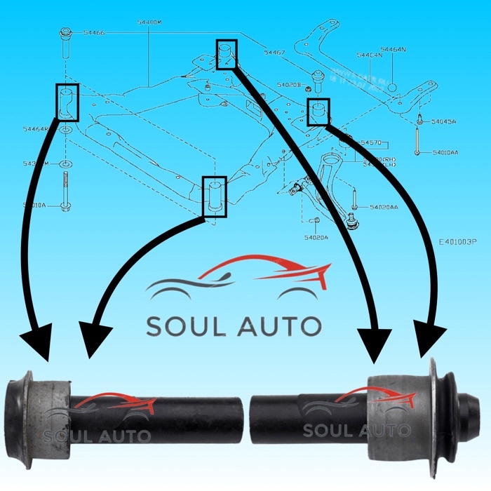 Nissan X-Trail T32 (2014-2023 year) Front Cross Member Subframe Bush X ...