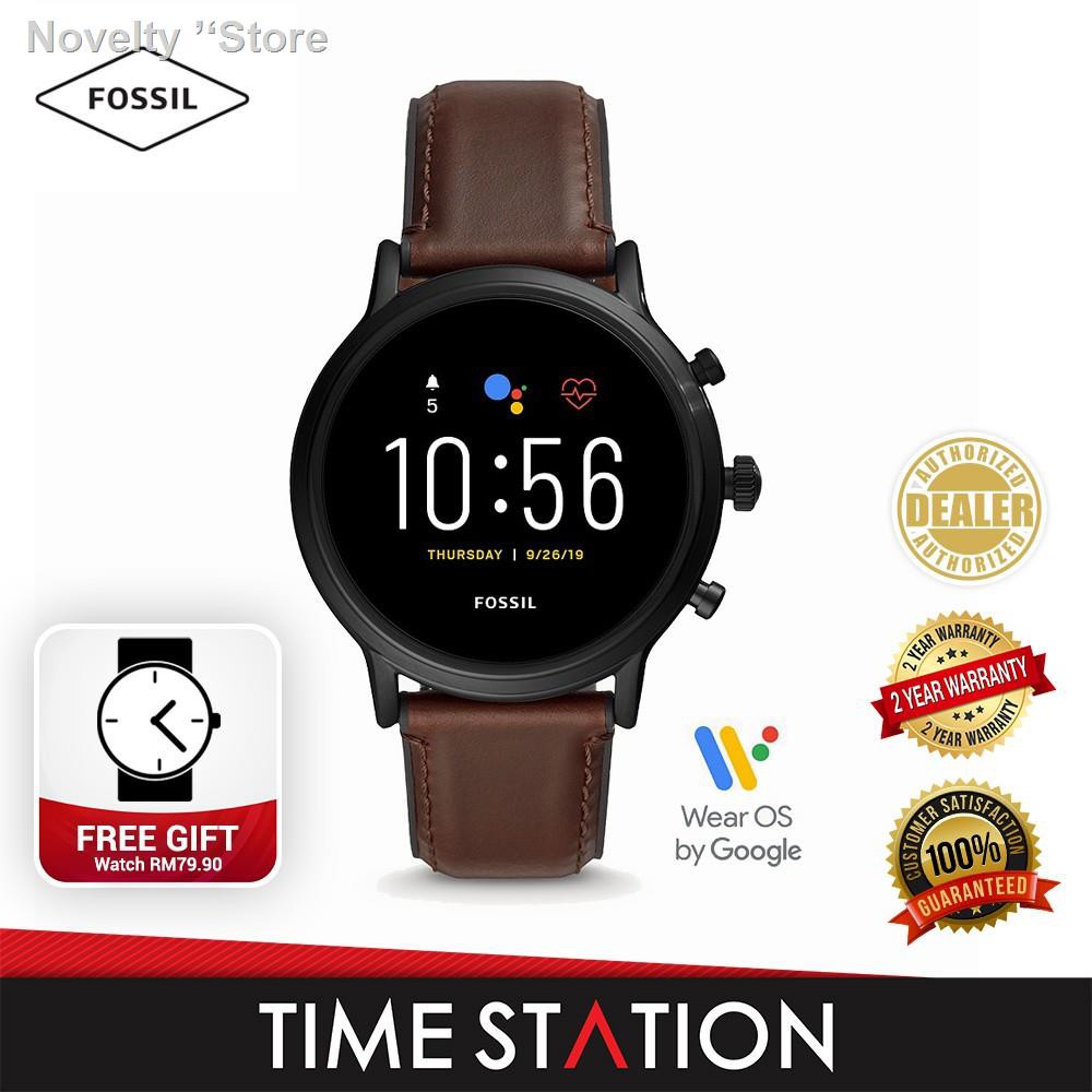 Fossil Smart Watch The Carlyle Gen 5 HR Dark Brown Leather Men's ...