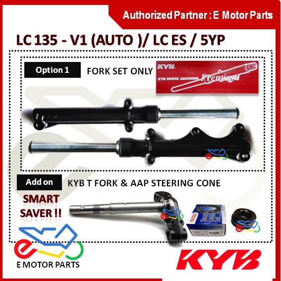 FORK LC135 LC NEW FRONT FORK DEPAN KYB AUTO 5S T FORK UNDER BRACKET YAMAHA 135LC FORK DAMPER ...