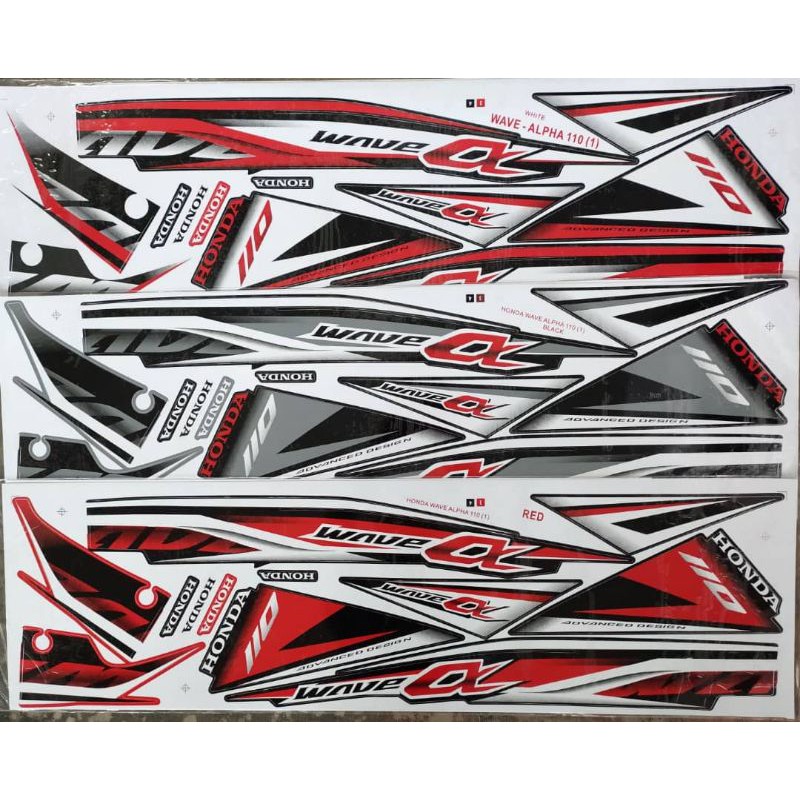 HONDA WAVE ALPHA (1) BODY STICKER | Shopee Malaysia
