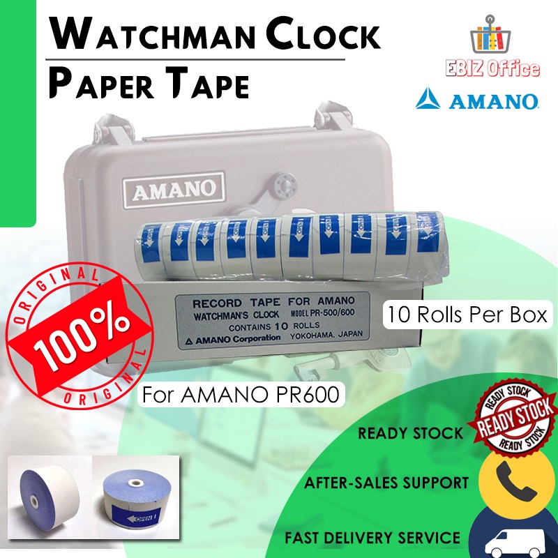 Amano Watchman Clock Paper Tape Paper Roll For Amano PR600 Original ...
