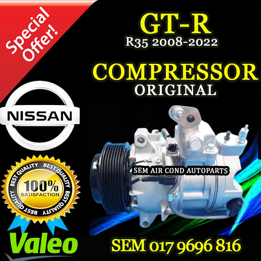 NISSAN GT-R R35 2008-2022 YEAR ORIGINAL VALEO COMPRESSOR/ KOMPRESOR ...