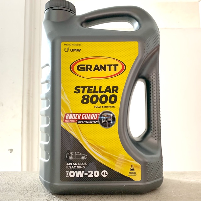 UMW Grantt Stellar 8000 0W-20 4 Liters Fully Synthetic Engine Oil ...