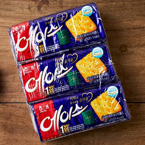 [Korea best snack] Ace cracker biscuits !! 3 packs !! 97g * 3ea, Korea ...
