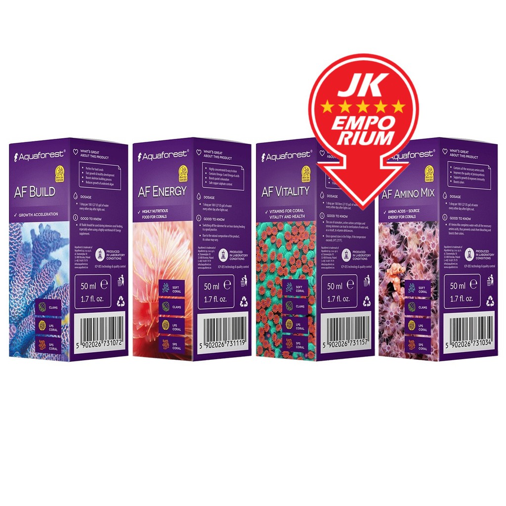 Aquaforest ABEV Coral Supplement AF Build Energy Vitality Amino Mix Growth Acceleration Food ...