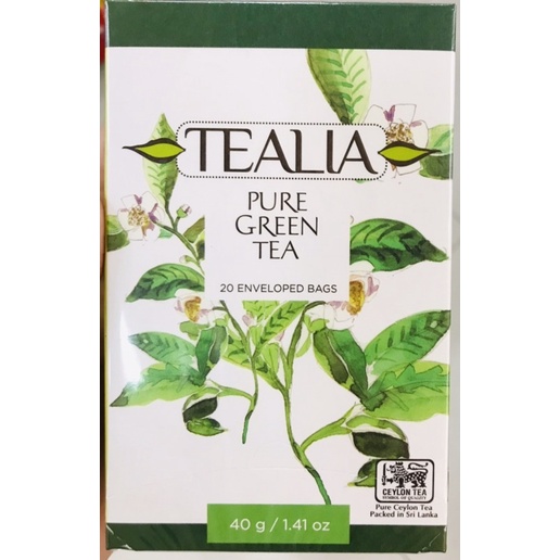 Tealia Pure Green Tea (20 Tea Bags x 2g) | Shopee Malaysia