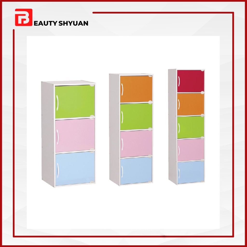 BRAY 3 Door Bookshelf Bookcase File Cabinet Locker Cabinet Storage ...