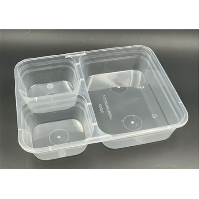 3 Compartment PP Lunch Box (5pcs) | Shopee Malaysia