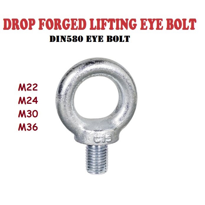 Lifting Eye Bolt Galvanized Size M20 - M36 DIN 580 | Shopee Malaysia