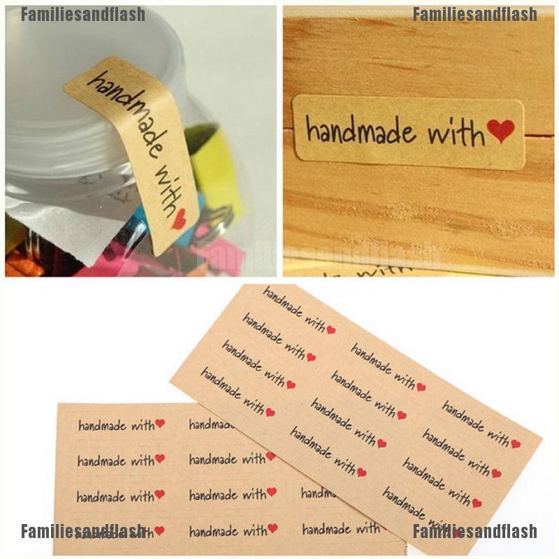 Familiesandflash 120PCS DIY Kraft Sealing Stickers Paper Crafts Hand ...