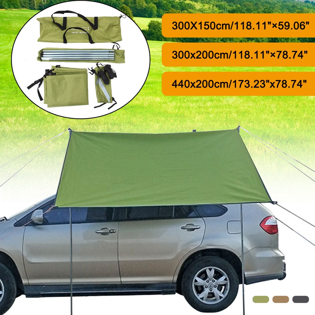 Awning UV Portable Camping Tent Automobile Rooftop Rain Canopy Car Shelter Shade Camping Side ...