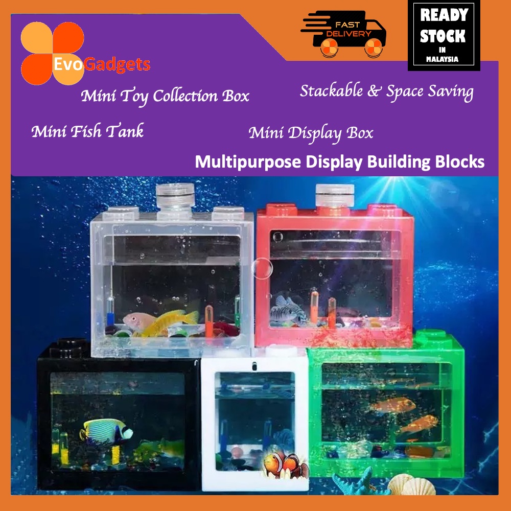 Mini Betta Fish Tank / Mini Aquarium / Multipurpose Stackable Building ...