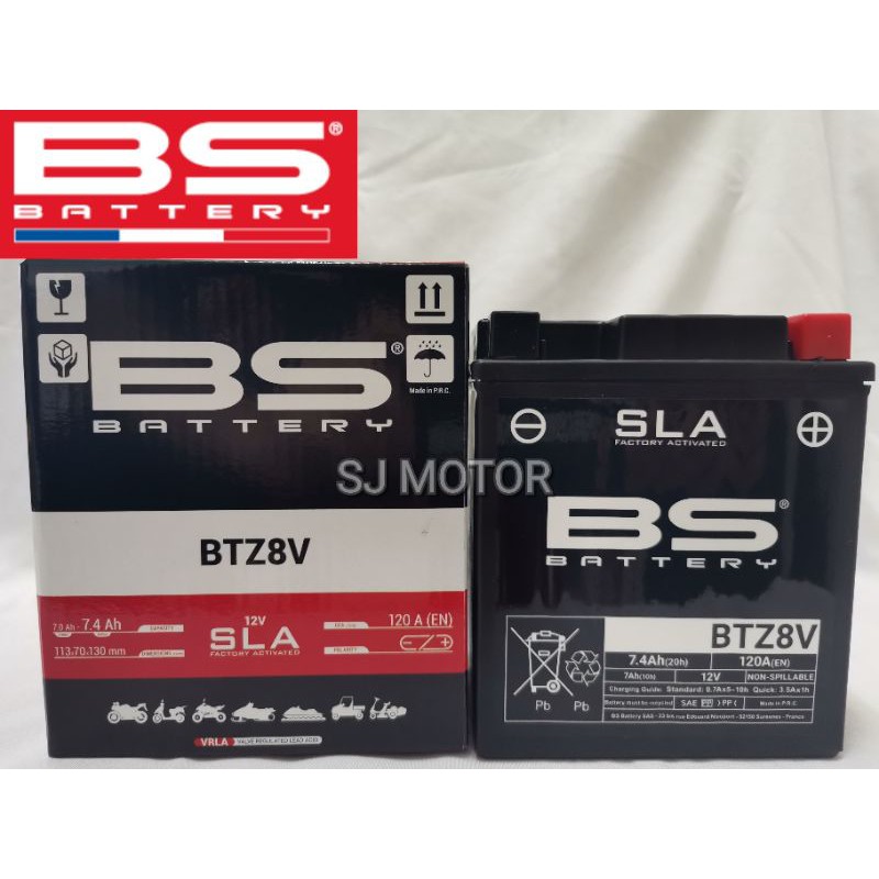 BS BATTERY BTZ8V / YTZ8V (HONDA/YAMAHA) R25 MT-25 XMAX CBR250R PCX150 Bateri | Shopee Malaysia