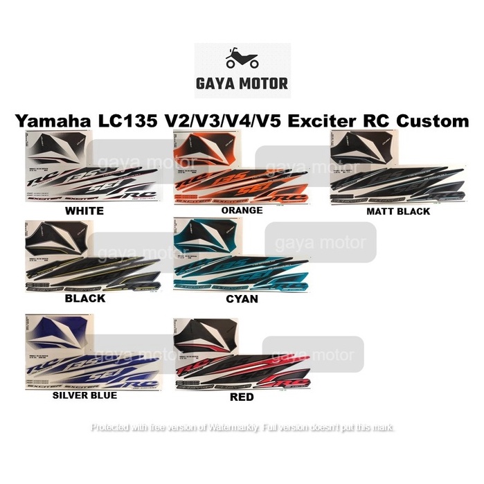 Yamaha LC135 V2/V3/V4/V5 Exciter RC Custom Body Sticker | Shopee Malaysia