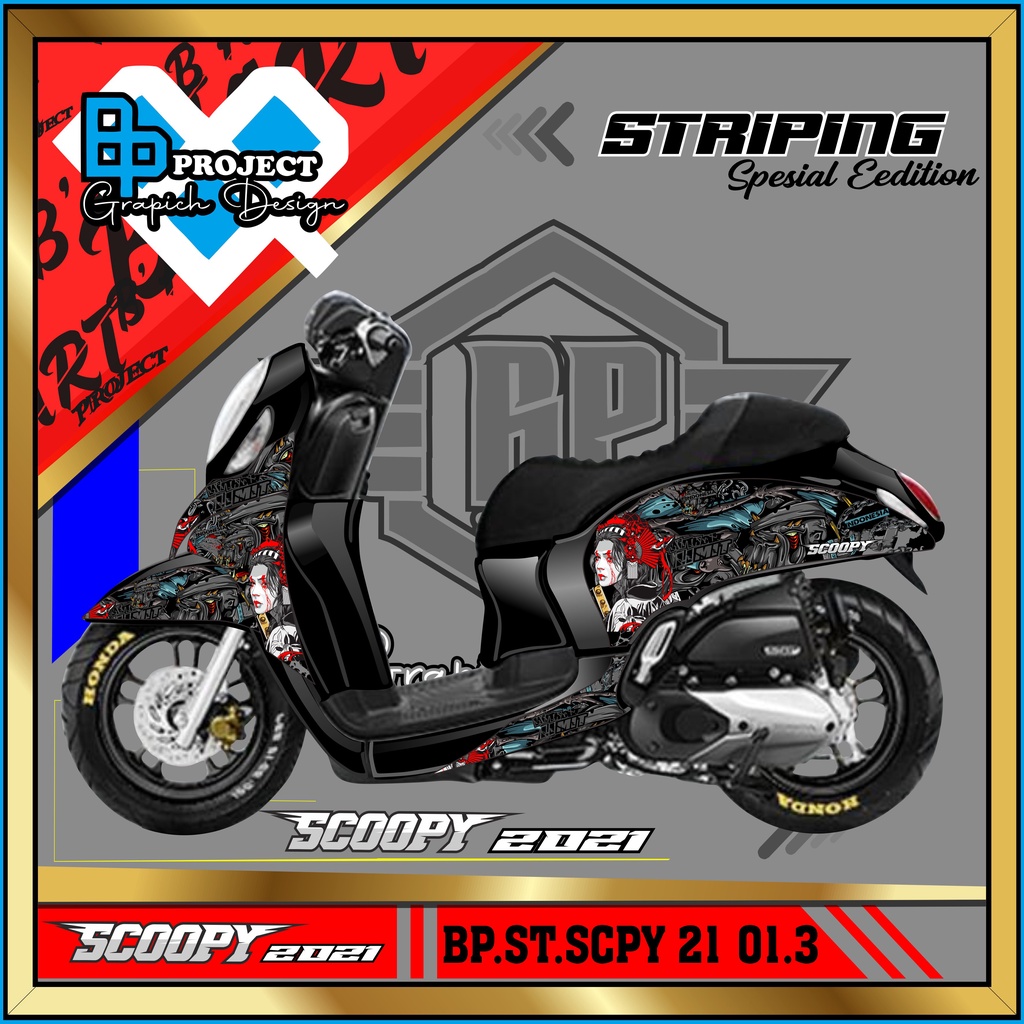 NEW SCOOPY STRIPING MOTIF SCOOPY MOTORCYCLE VECTOR VARIATIONS ALL NEW ...