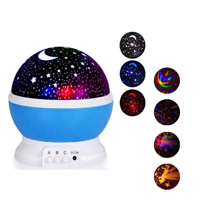 Kids LED Night Lamp Starry Sky Projector Lamp Kids Rotating Spin ...