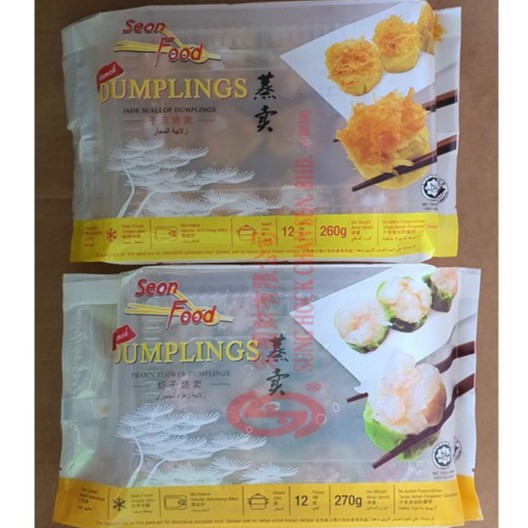 SEON Food Scallop Prawn Dumpling 300g HALAL DIM SUM Frozen | Shopee ...