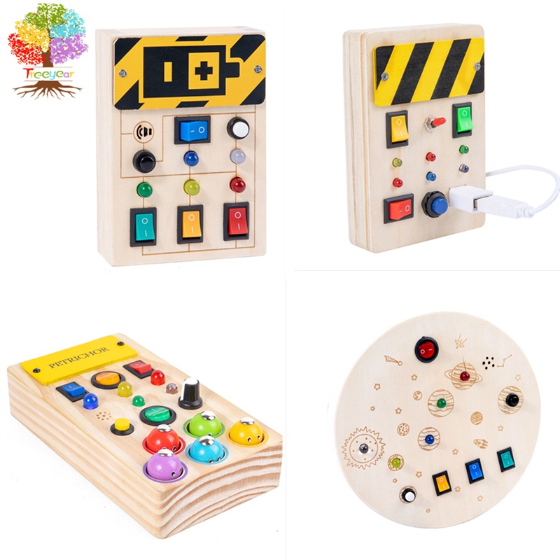 Treeyear LED Light Switch Toys for Toddlers Montessori Busy Board ...