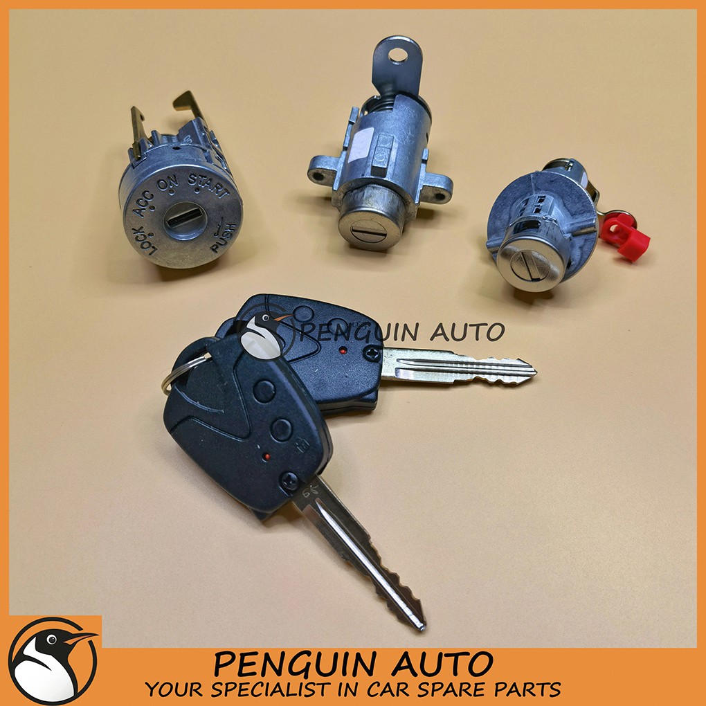 PROTON SAGA BLM FL FLX IGNITION STARTER KEY & DOOR KEY LOCK FULL SET ...