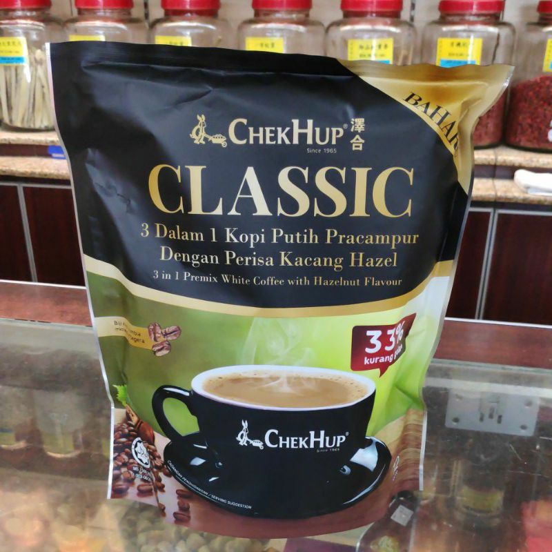 泽合经典怡保白咖啡 3in1 低糖 榛果味CHEK HUP CLASSIC IPOH WHITE COFFEE 3 IN 1 COFFFEE ...