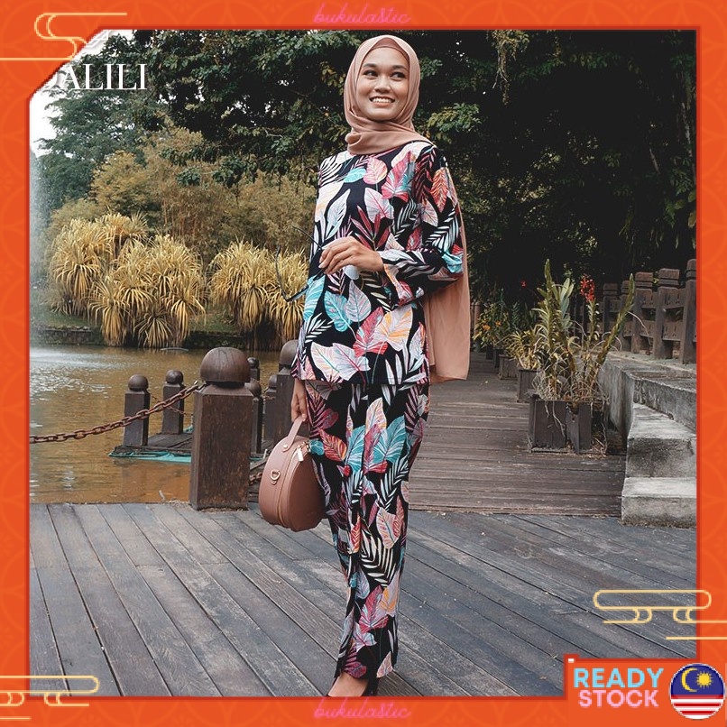 S.DALILI Baju Kurung Kedah Cassie English Cotton Muslimah Zip Belakang ...