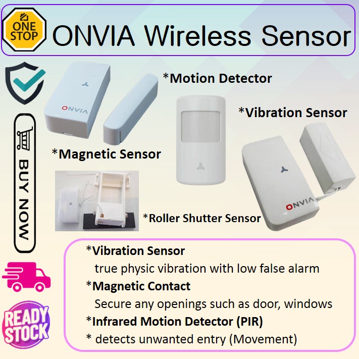 ONVIA Wireless Sensors /Motion Detector/Magnetic Sensor/Vibration ...