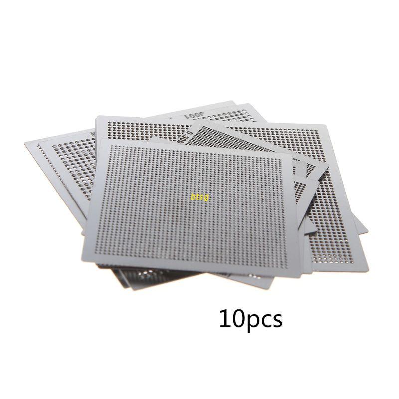 btsg 10Pcs/set BGA Reballing Universal Stencil Template Kit for ...