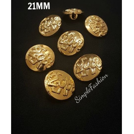 21MM Butang Emas / Gold Buttons (6pcs) | Shopee Malaysia