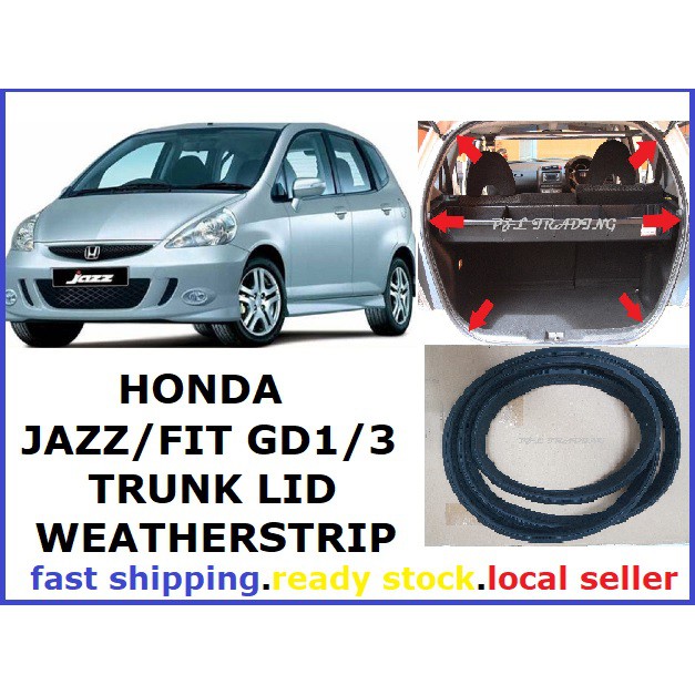 Honda Jazz Fit GD1 GD3 rear bonet weatherstrip rubber seal getah bonet ...