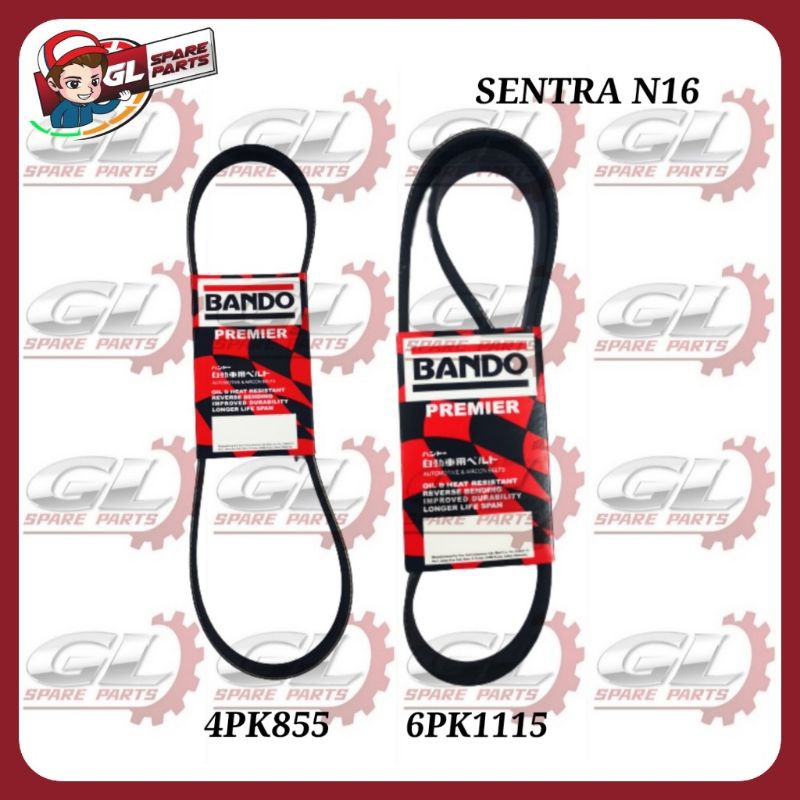 FAN BELT NISSAN SENTRA N16 BANDO ORIGINAL 4PK855 6PK1115 | Shopee Malaysia