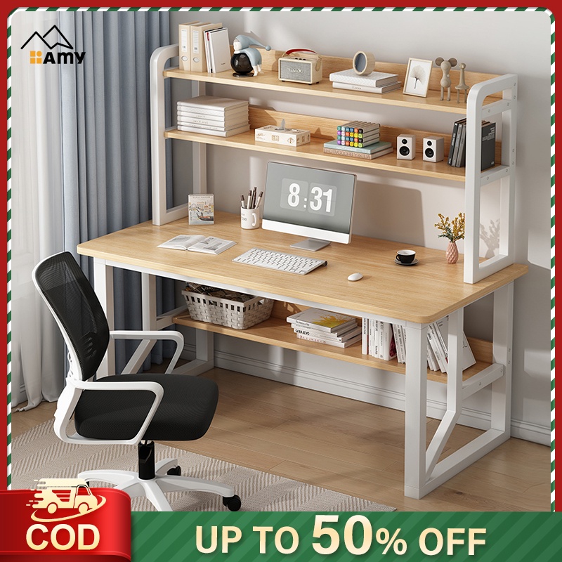 AMY Study Table With Book Shelf Computer Table Office Writing Desk With ...