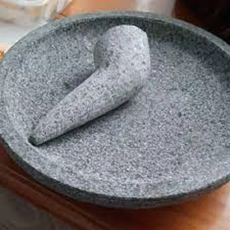 🔥besar🔥COBEK BATU 20/24/26cm COBEK BARU Lesung batu gesek Lava gunung ...