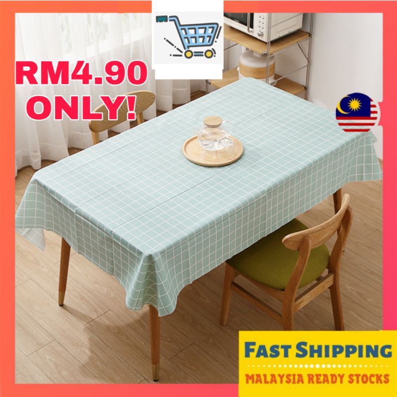 Table cloth water proof alas meja makan 6 kerusi alas meja kopi lapik ...