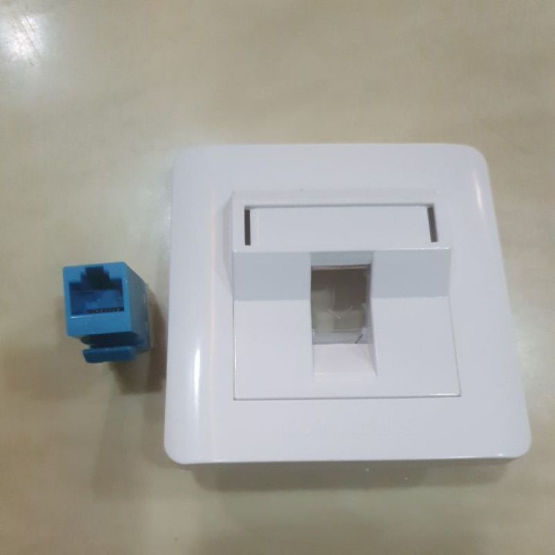 Commscope face plate 1 port + modular cat 6 1set and 5set | Shopee Malaysia