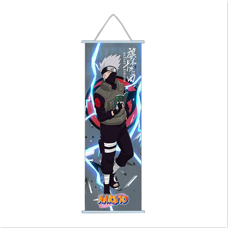 Classic Anime Poster Naruto Ninja Sasuke Scroll Canvas Hanging Painting ...