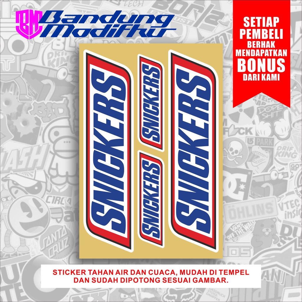Sticker SET PACK PRINTCUT LOGO SNICKERS | Shopee Malaysia