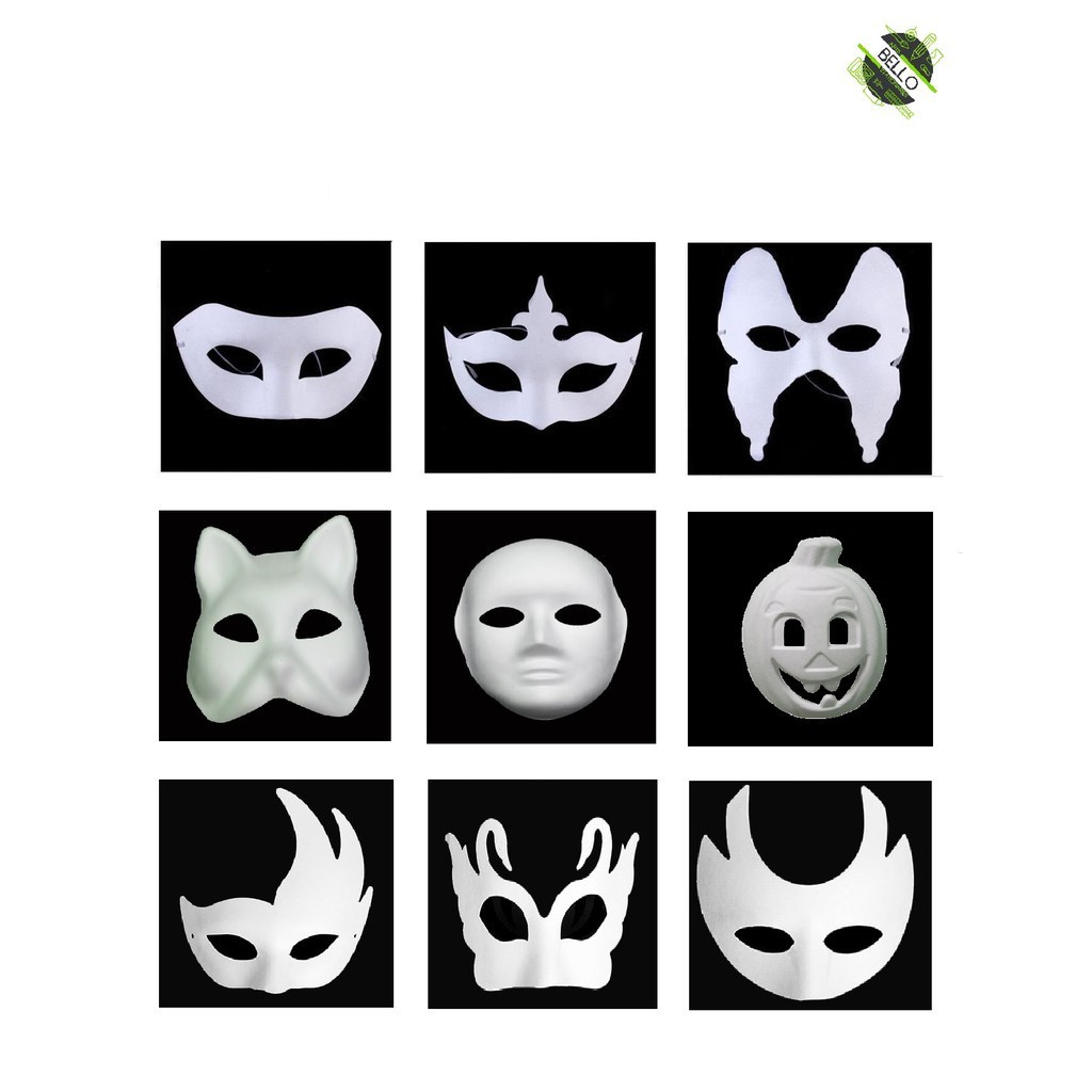 [DIY CRAFT] Blank Mask Painting Paper Mask Costume For Kids Adult Paint ...