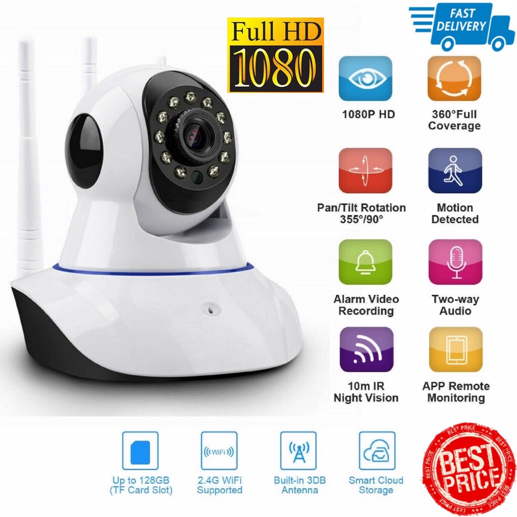 V380 Pro Full HD 1080P Security Wireless WIFI CCTV IP Camera | Shopee ...